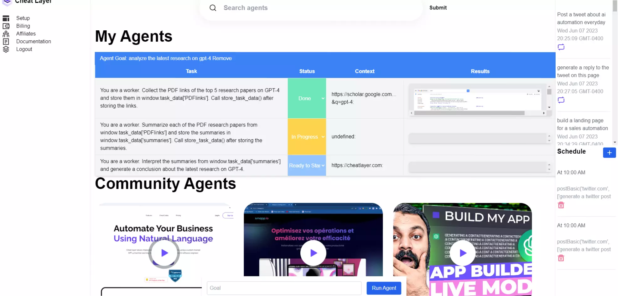 Agents Management Dashboard